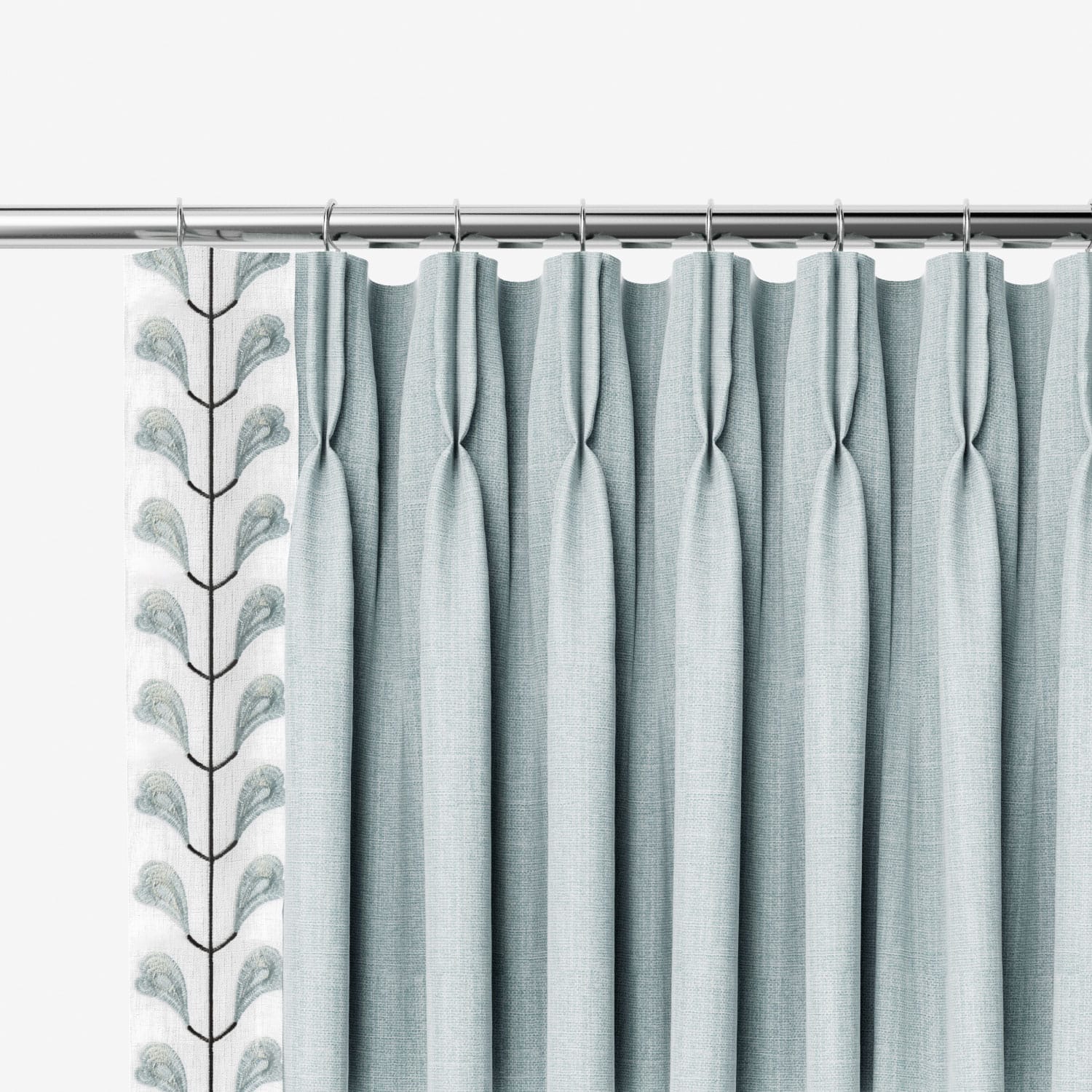 Cavendish Powder Blue & Chatsworth Mineral Curtains