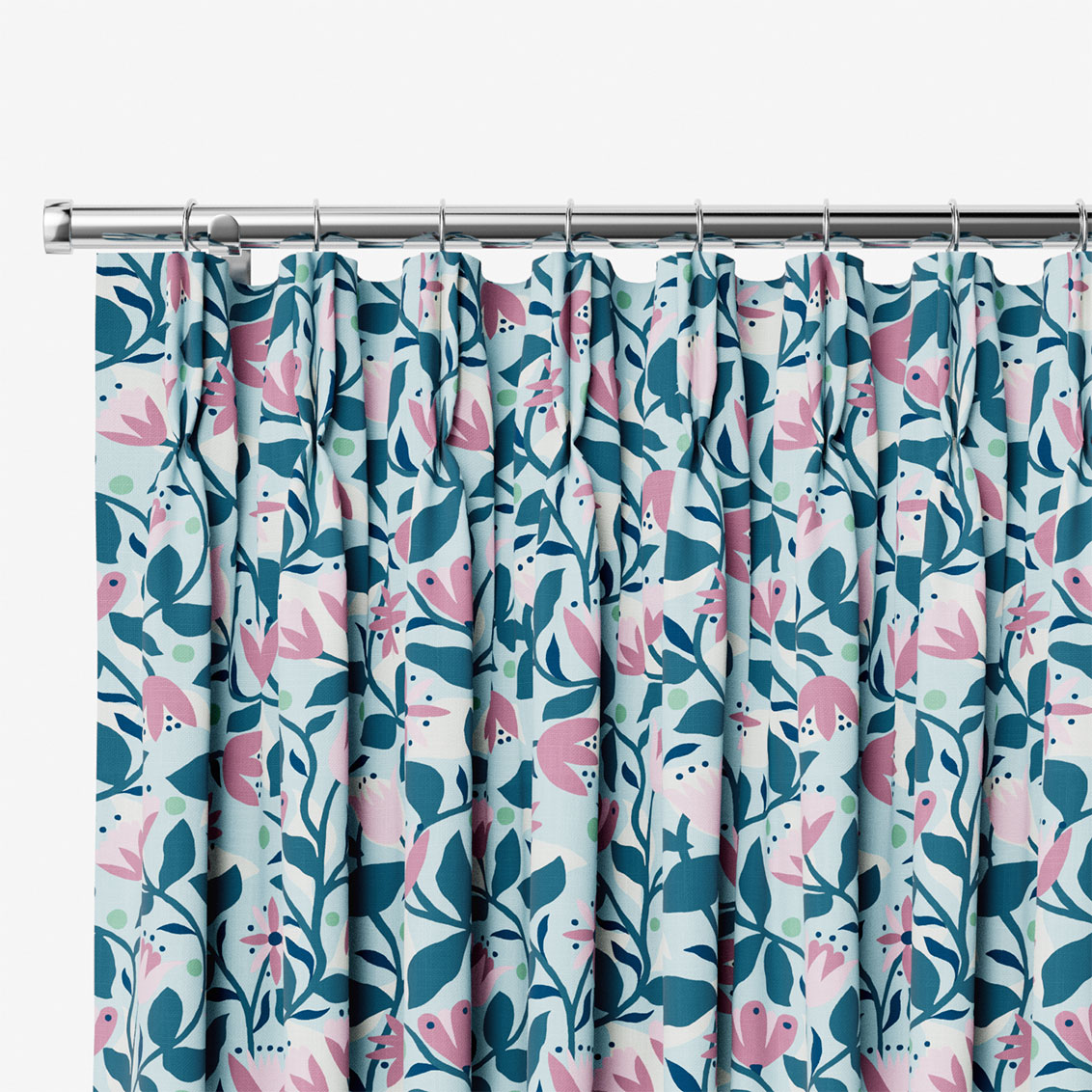 Dancing Daisies Berry Curtains