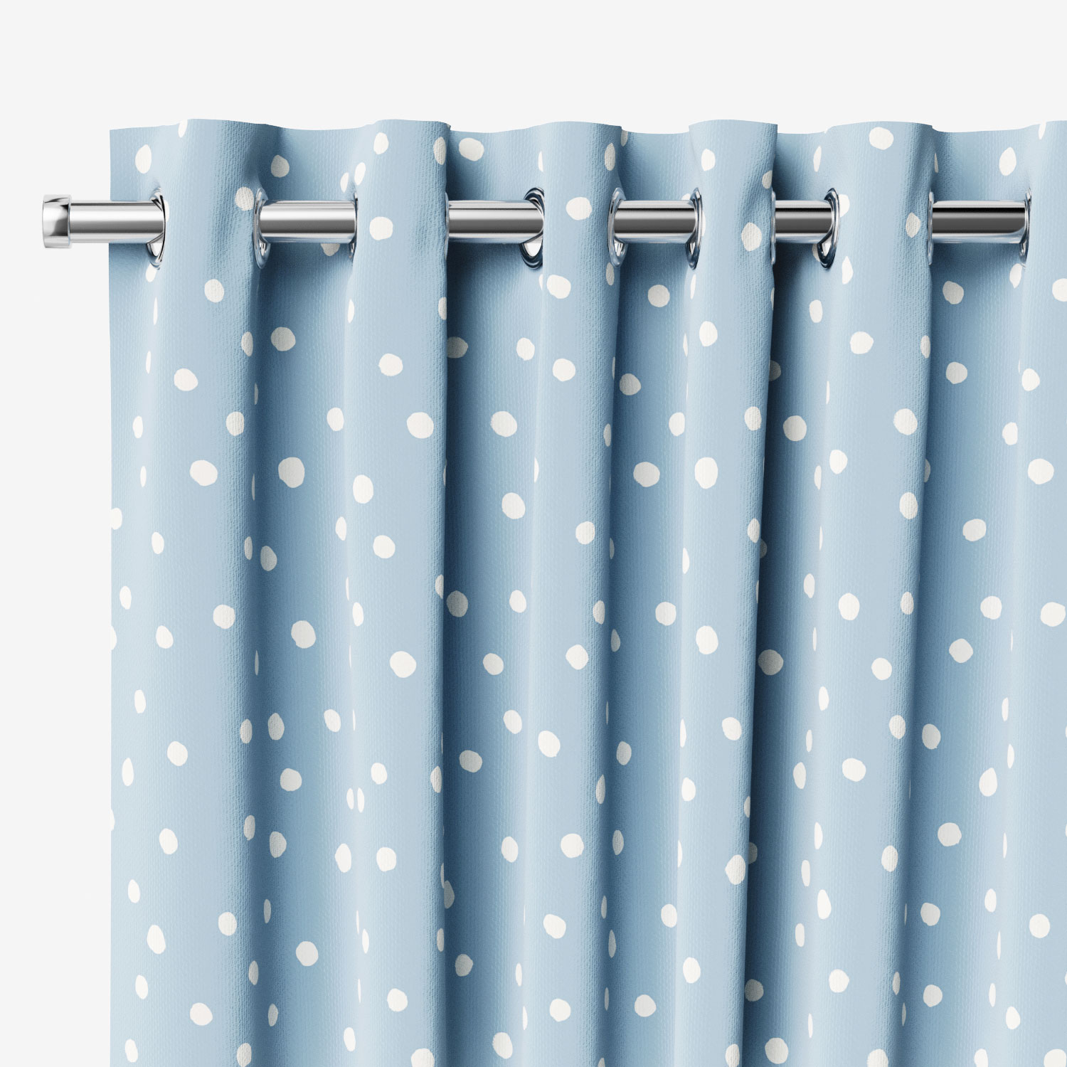 Dotty Dots Sky Blue Curtains