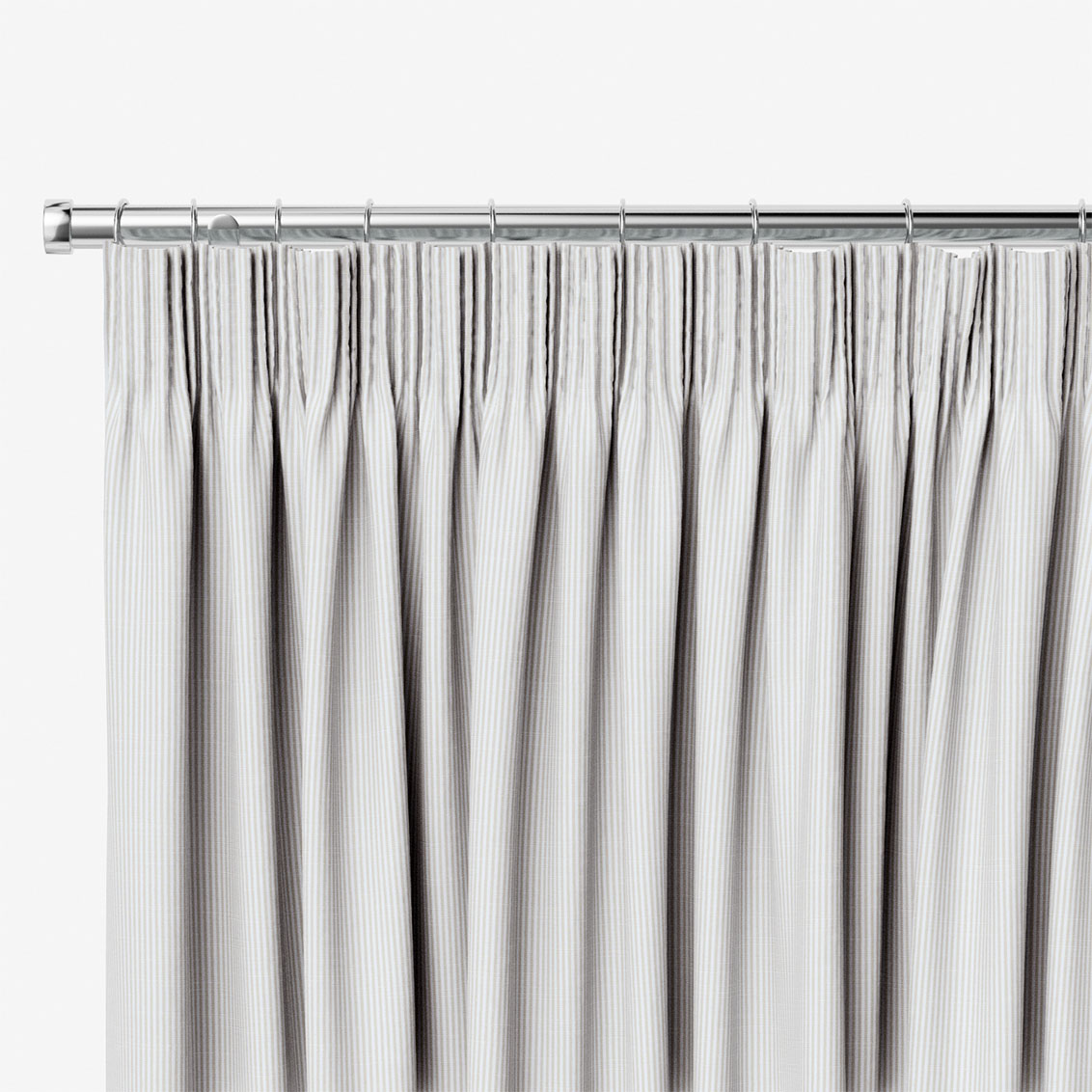 Marie Stripe Ash Curtains