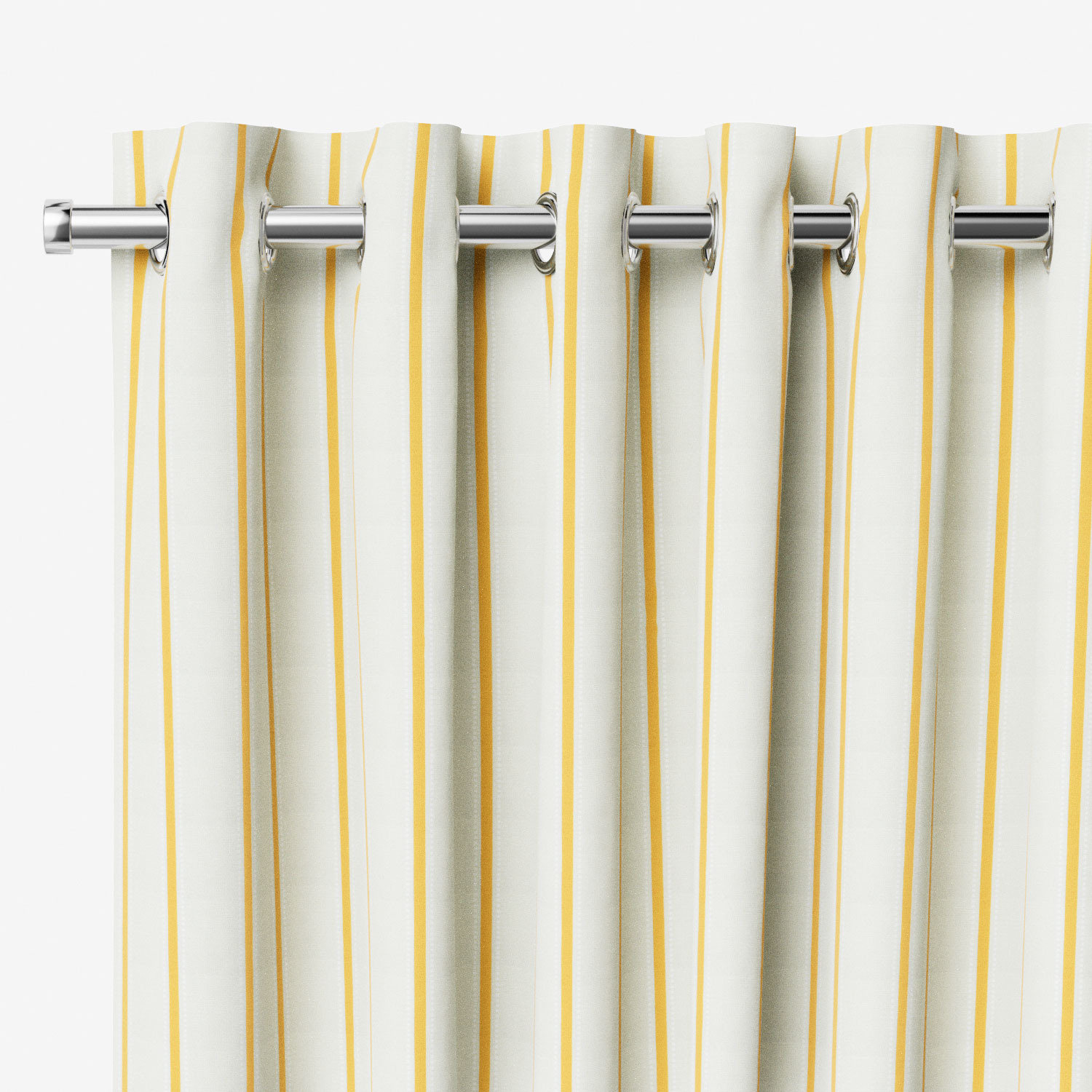 Twill Stripe Daffodil Curtains