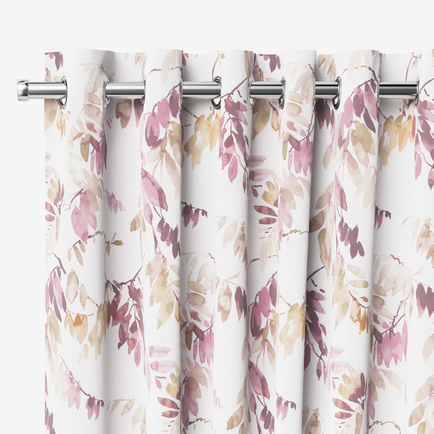 Watercolour Canopy Mauve Curtains