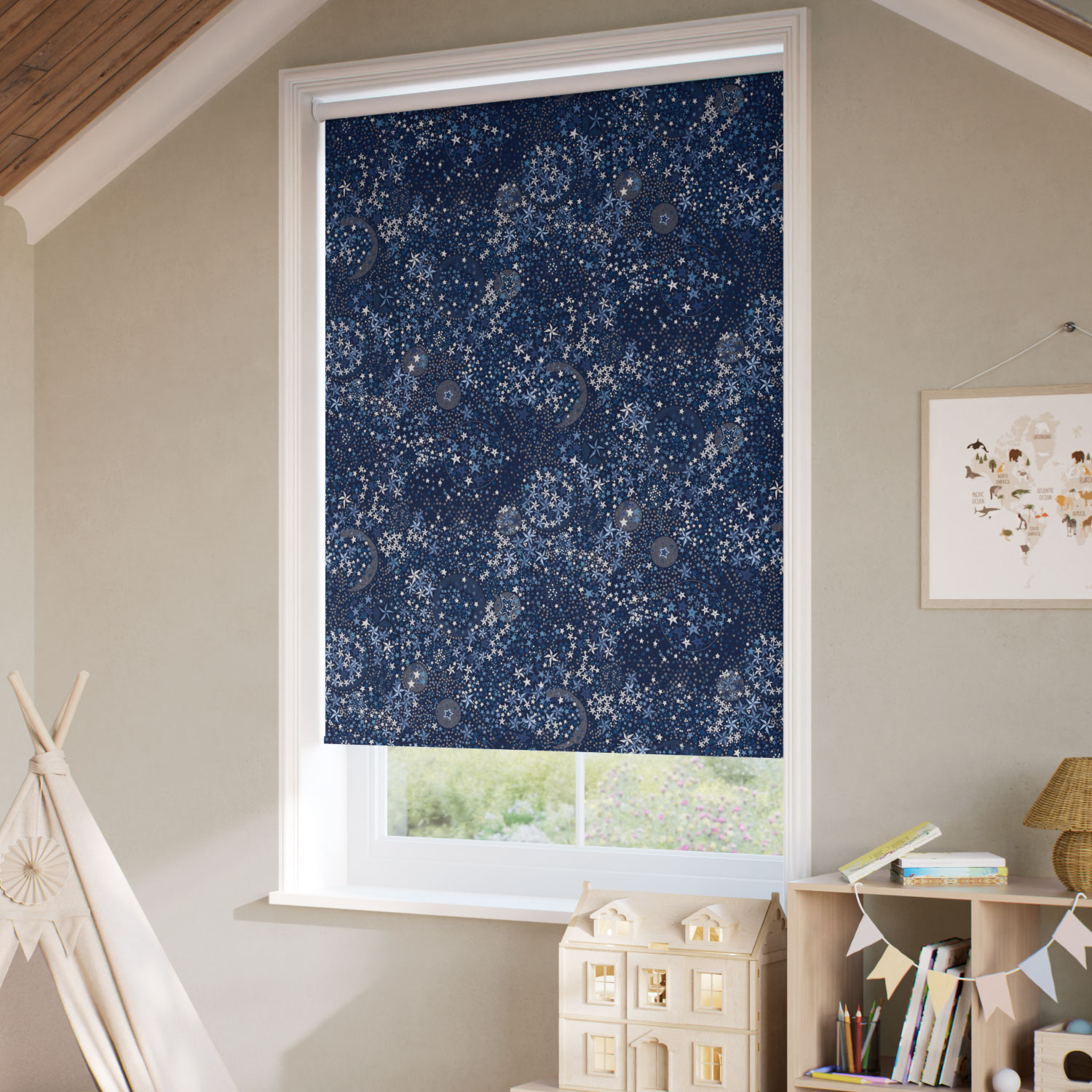 Twist2Go Adelajda Nighttime Blue Roller Blind