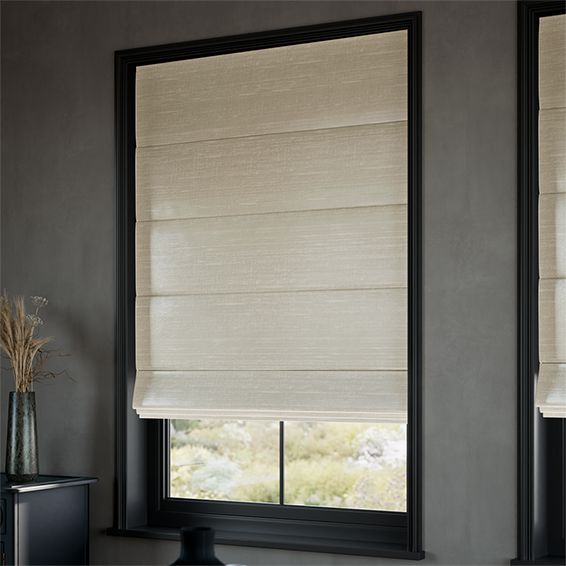Ahisma Luxe Faux Silk Oyster Roman Blind