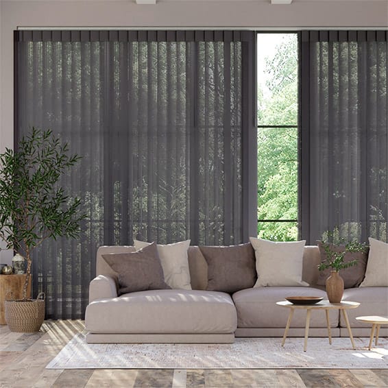 Aria Pewter Privacy Sheer