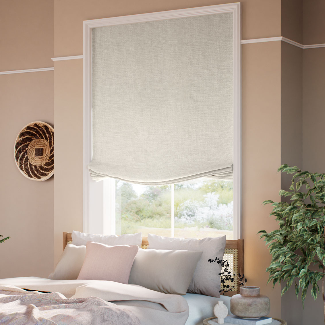 Arlo Oatmeal Relaxed Roman Blind