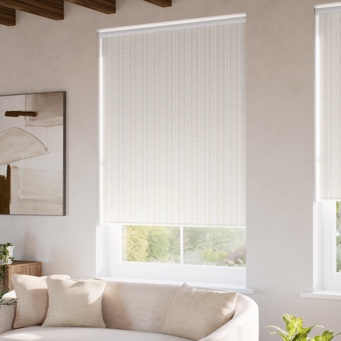 Twist2Go Choices Ashton Stripe Beige Roller Blind