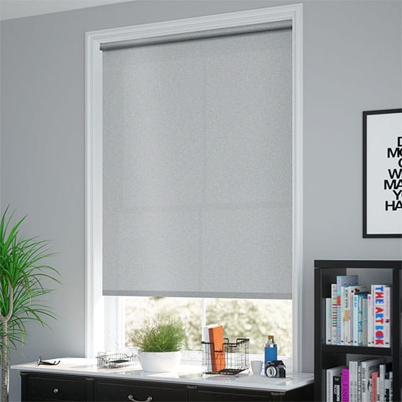 Aster Metallic Silver Roller Blind
