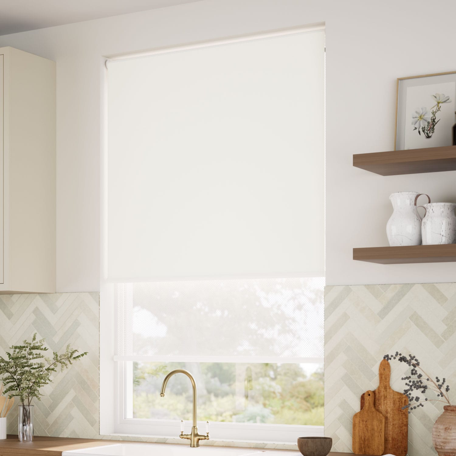 Electric Atom Mallow Double Roller Blind