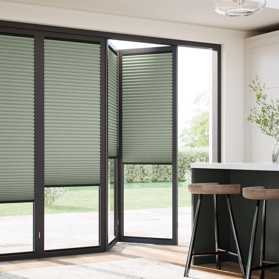 BiFold ClickFIT DuoShade Forest Pleated Blind