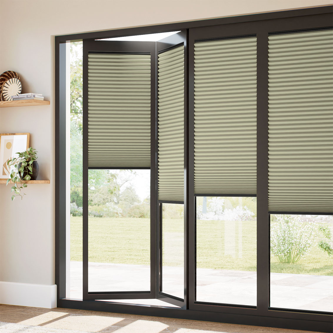 BiFold ClickFIT DuoShade Pistachio Pleated Blind
