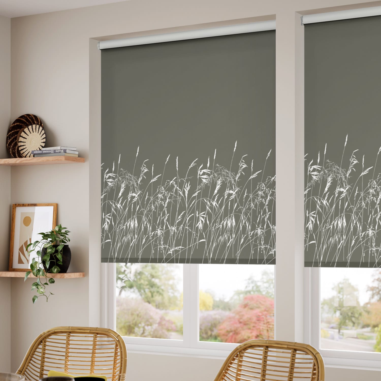 Blowing Grasses Storm Roller Blind