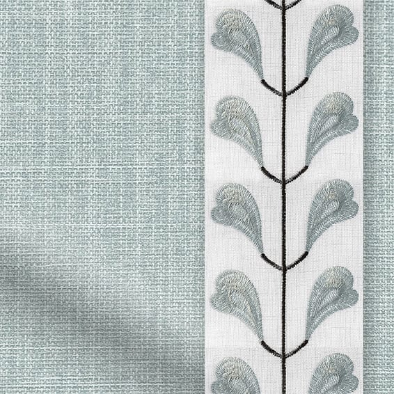 Cavendish Powder Blue & Chatsworth Mineral Curtains