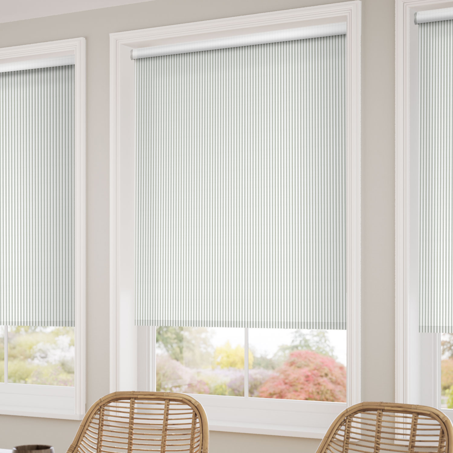 Choices Devon Stripe Dove Roller Blind