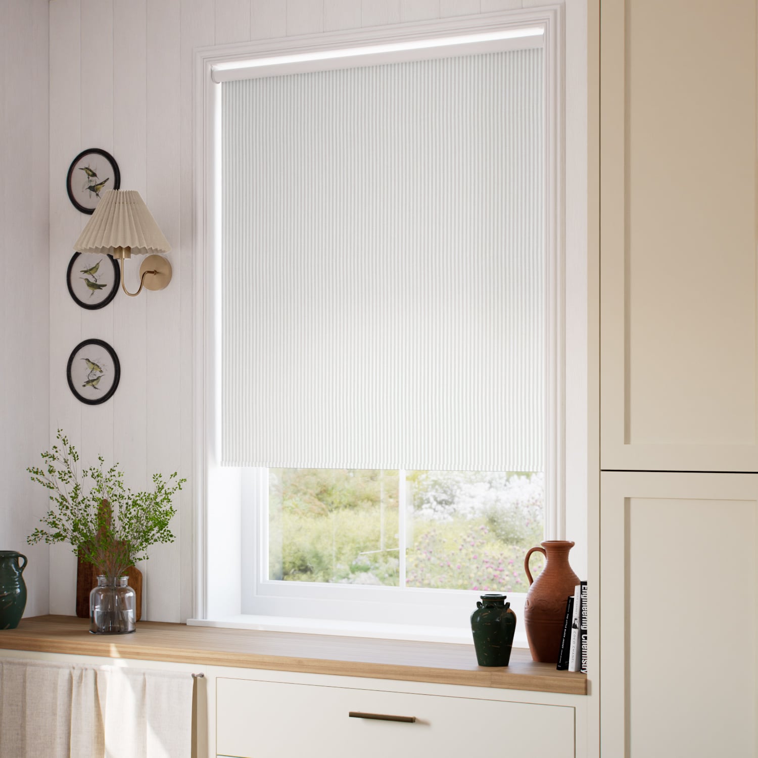 Choices Devon Stripe Fossil Grey Roller Blind