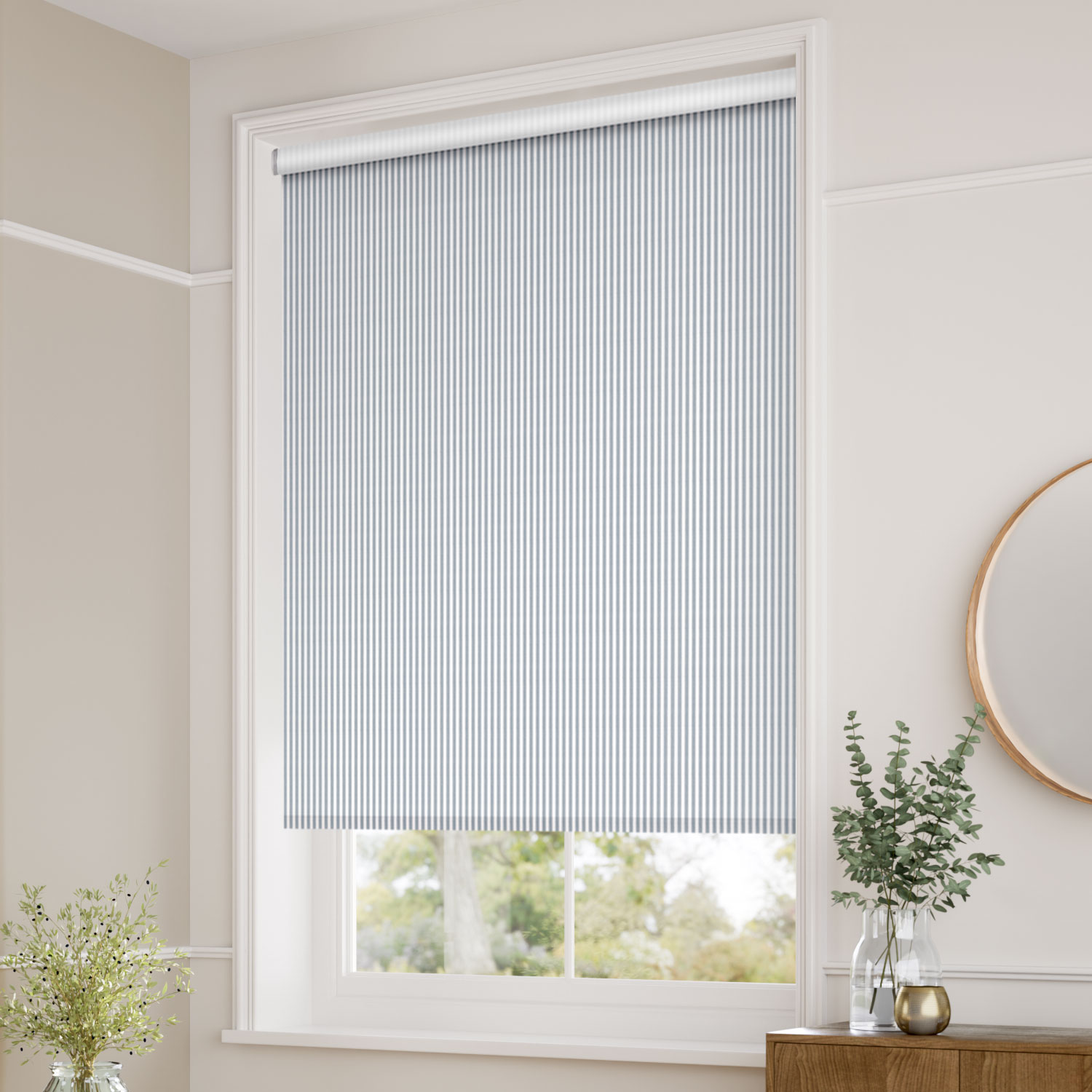 Choices Devon Stripe Ocean Blue Roller Blind