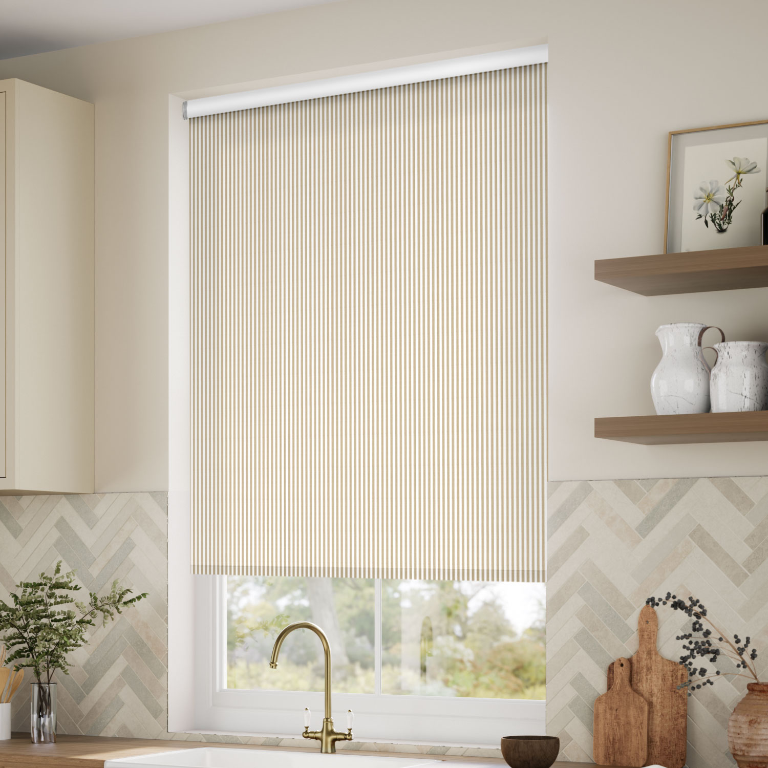 Choices Devon Stripe Sand Roller Blind