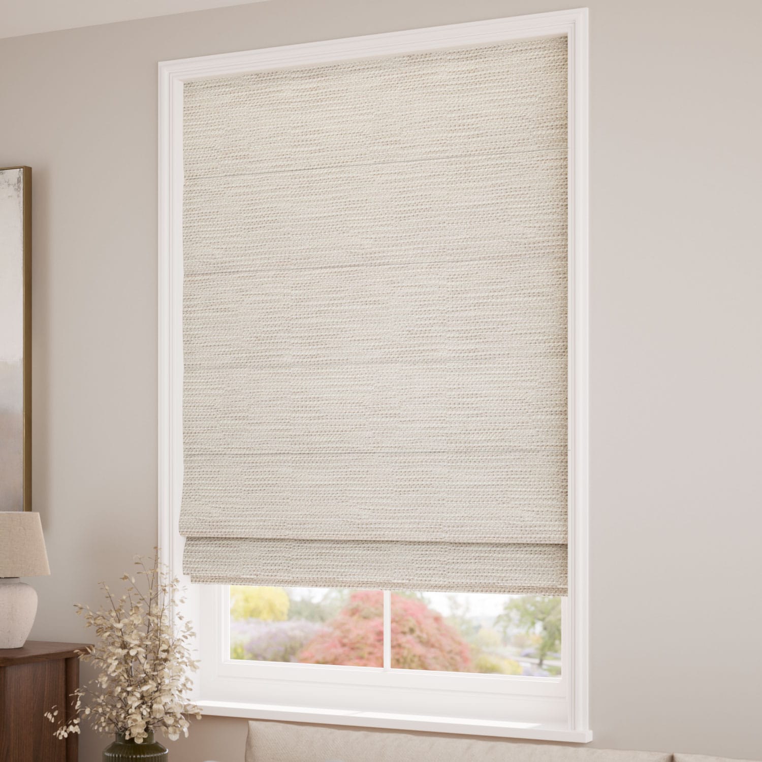 Cleo Limestone Roman Blind