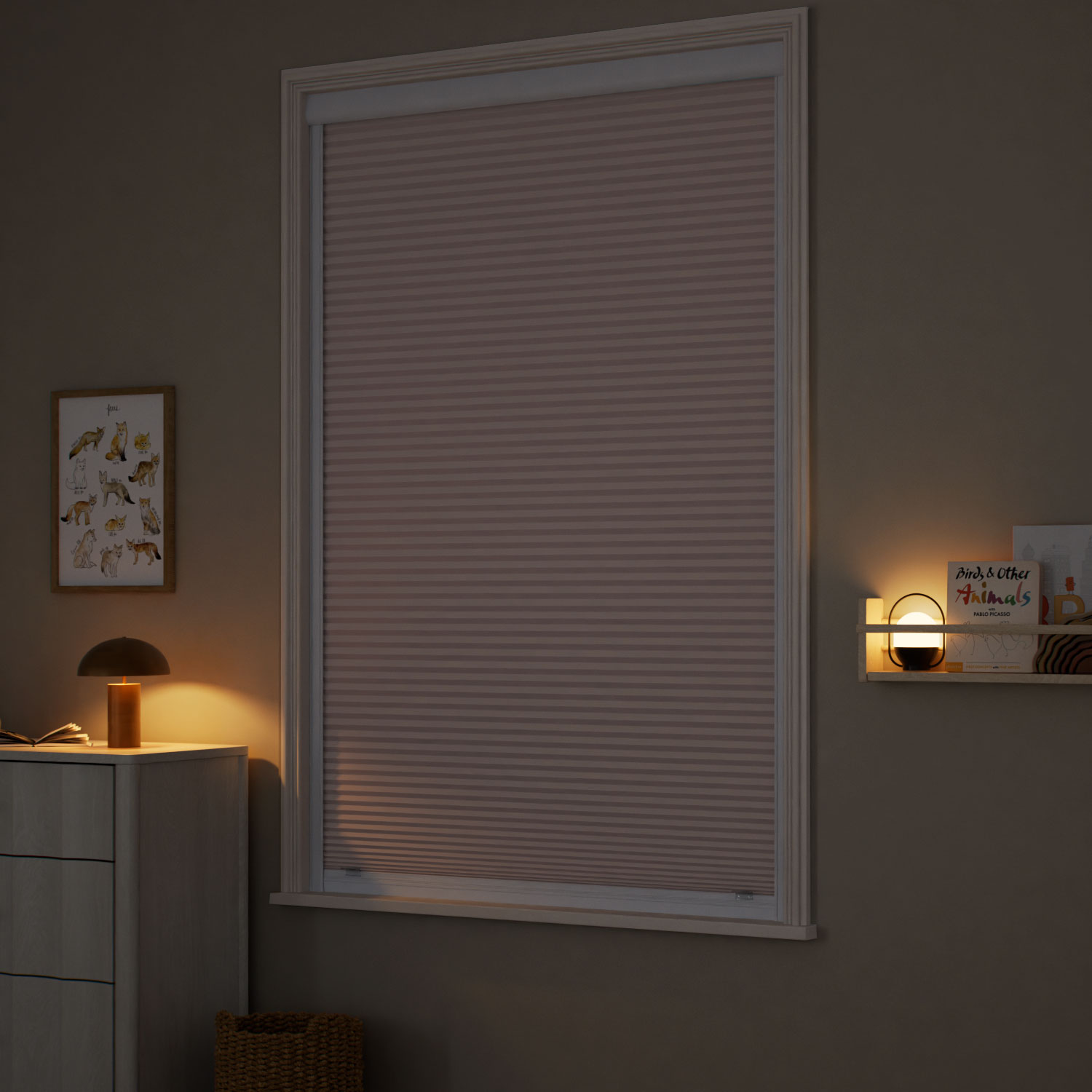 Click2Shade Complete Blackout Pink Blush Thermal Blind