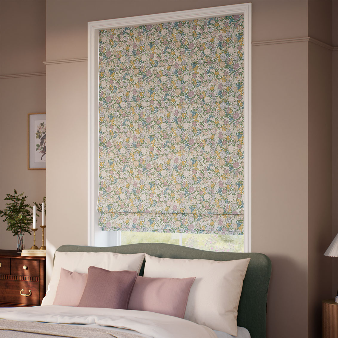 Clint Field Blush Roman Blind