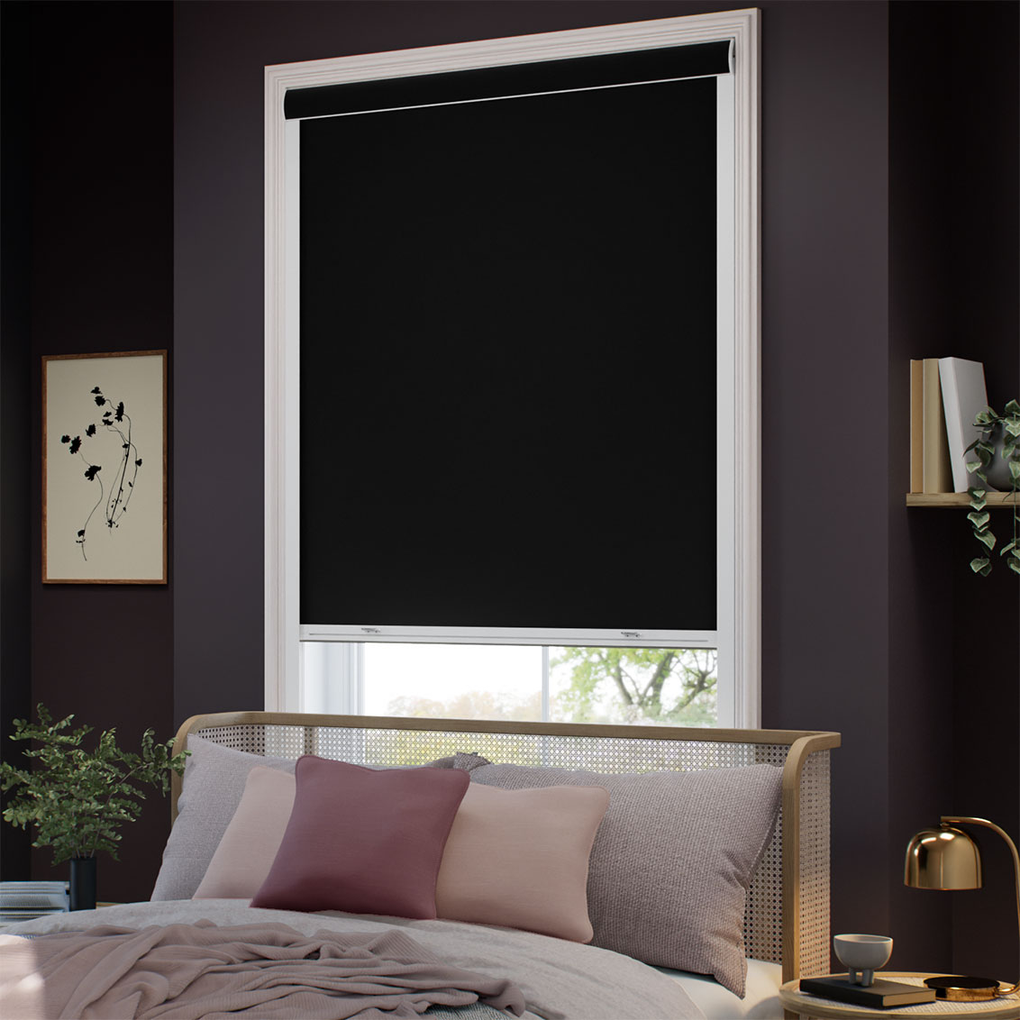 Click2Shade Complete Blackout Titan Atomic Black Roller Blind
