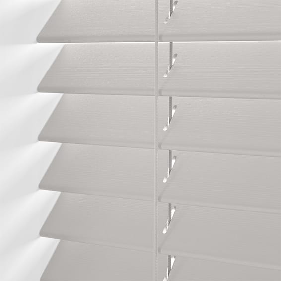 Cool Grey Faux Wood Blind - 50mm Slat
