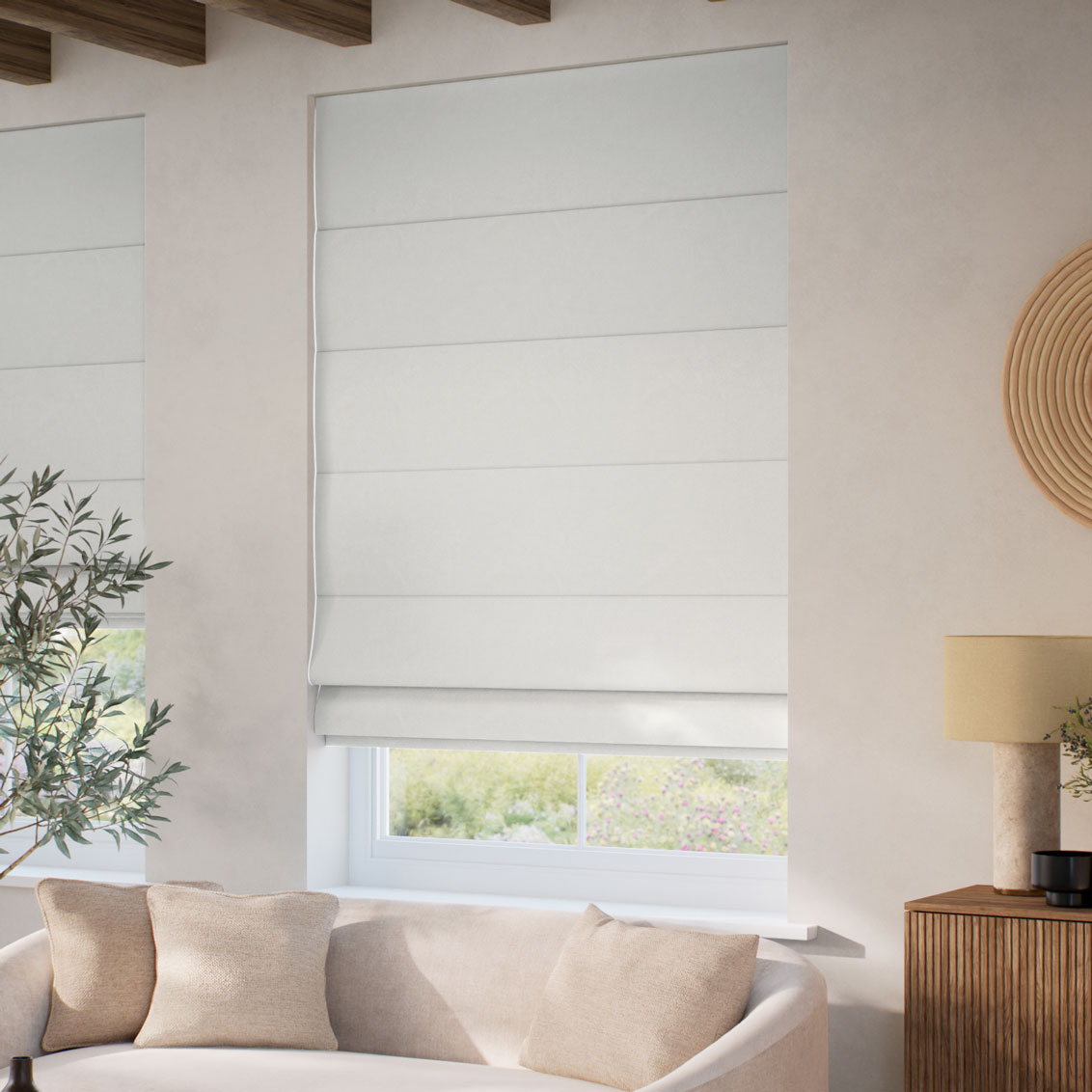 Cromwell Pale Grey Roman Blind