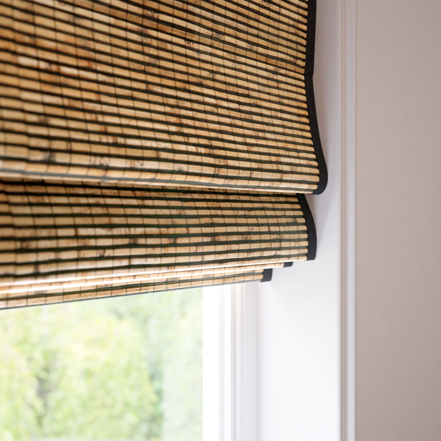 Cusco Maple & Coal Roman Blind