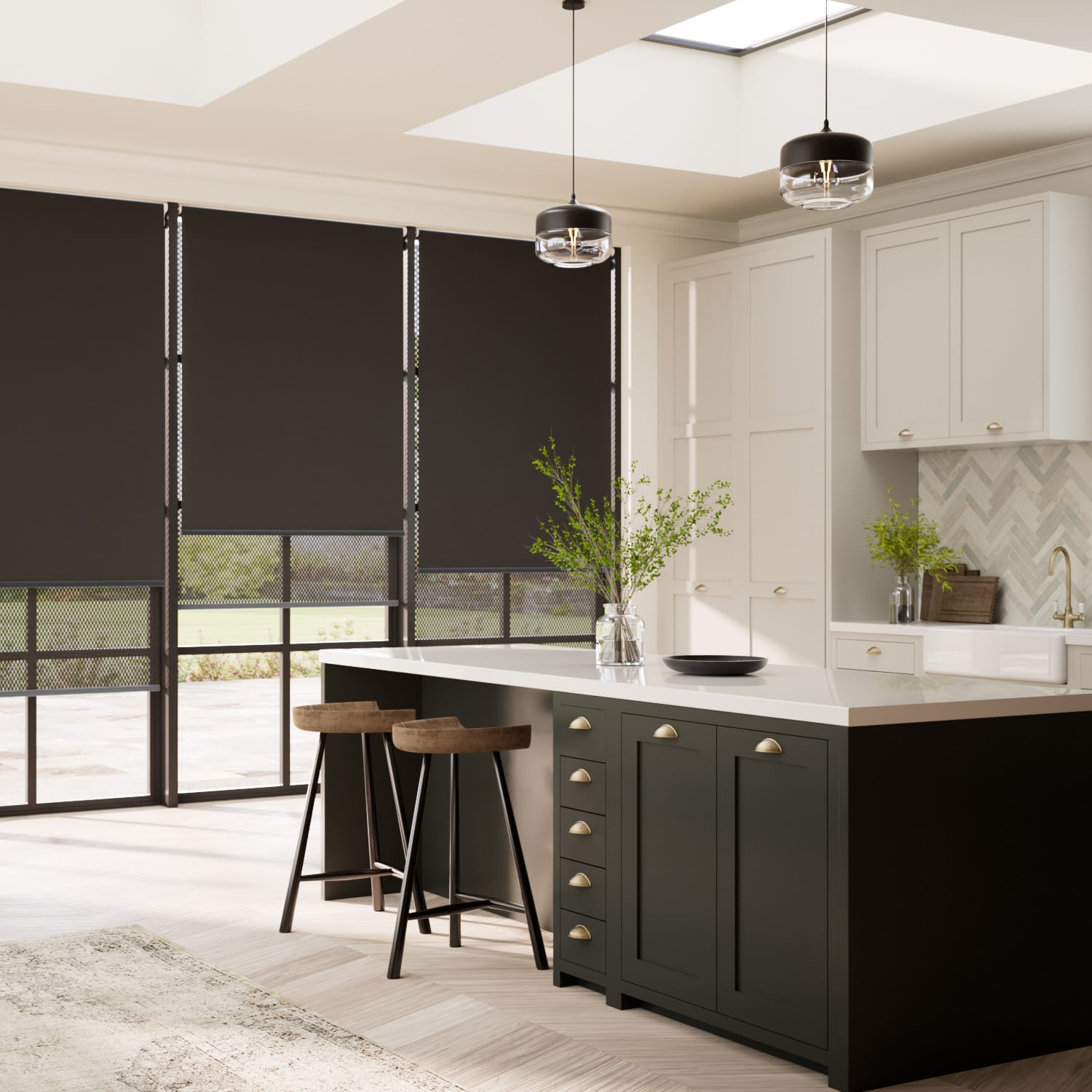 Eros Charcoal Double Roller Blind