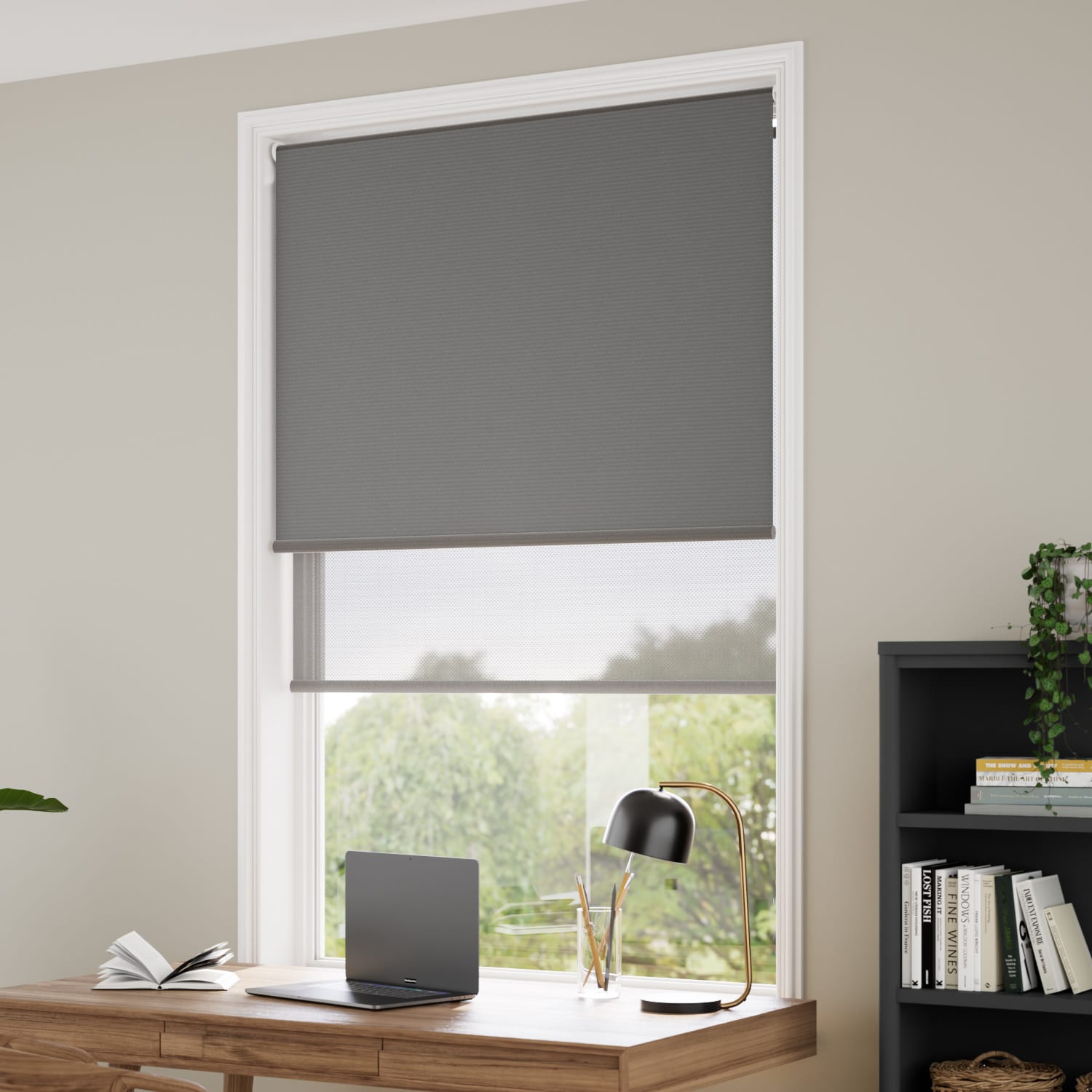 Equinox Classic Grey Double Roller Blind