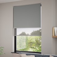 Electric Atom Mid Grey Double Roller Blind
