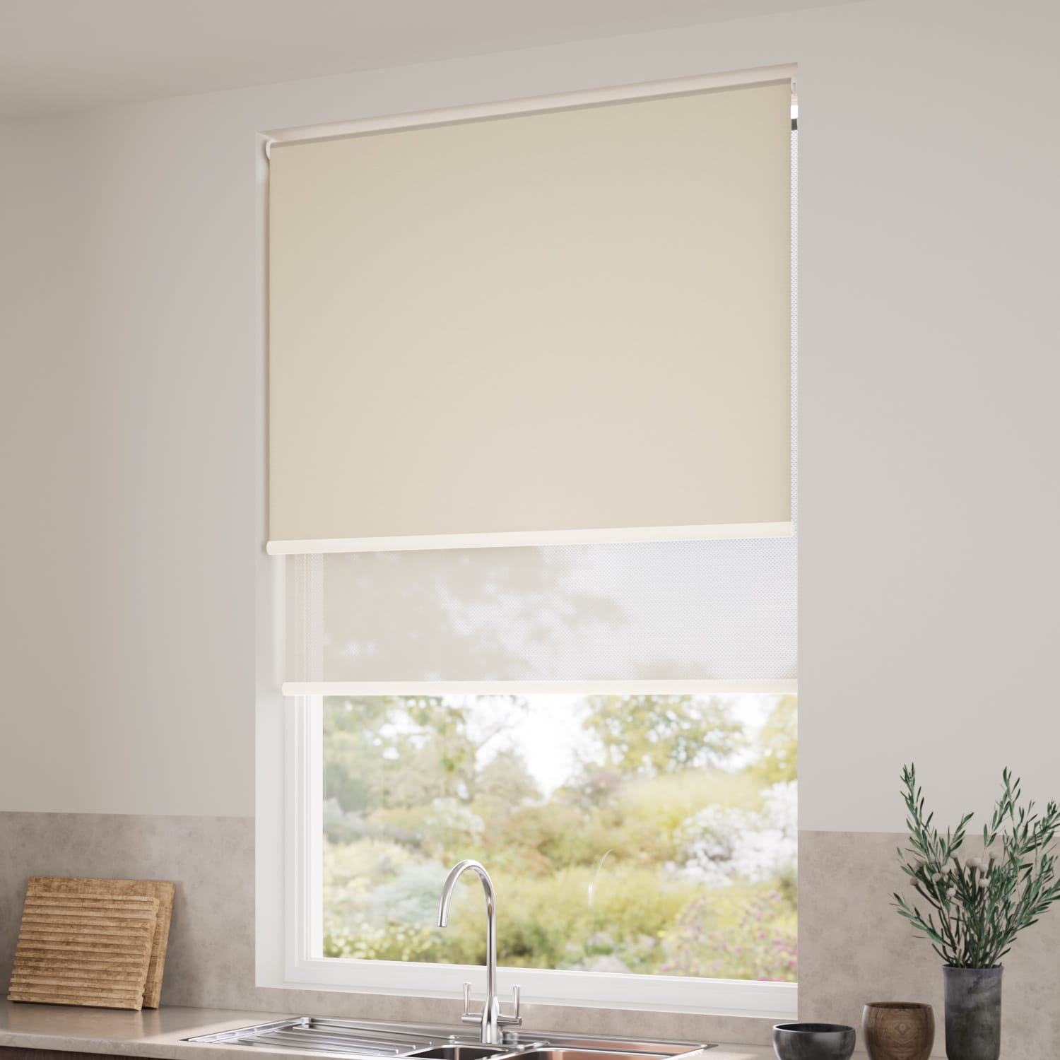 Electric Atom Toffee Double Roller Blind