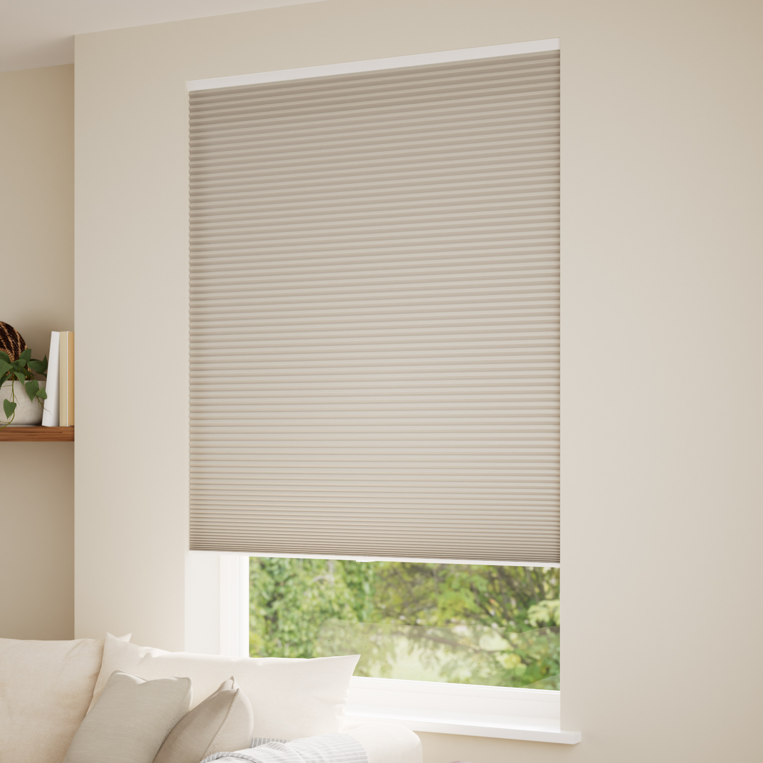 Electric DuoShade Cordless Pebble Thermal Blind