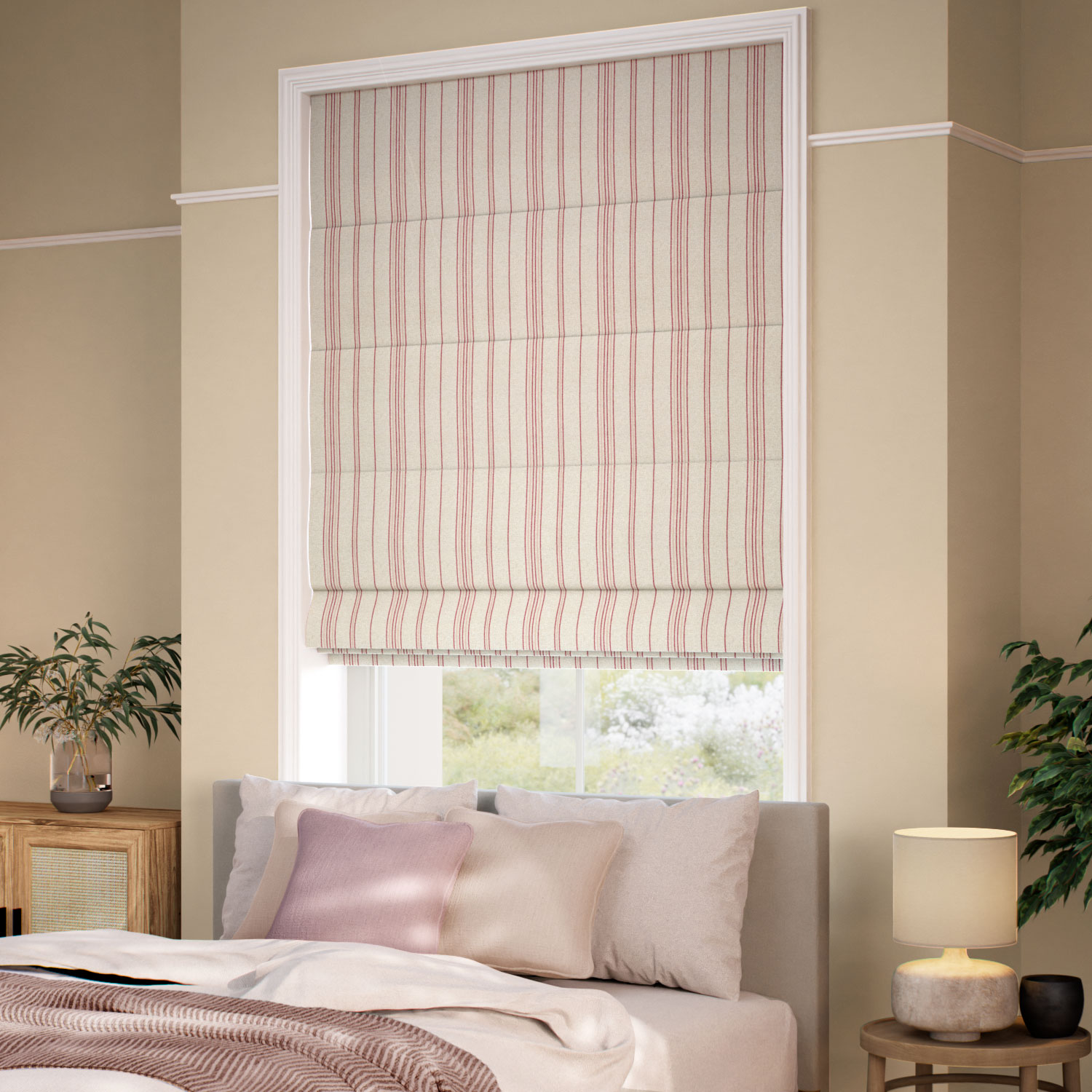 Taylor Berry Stripe Roman Blind