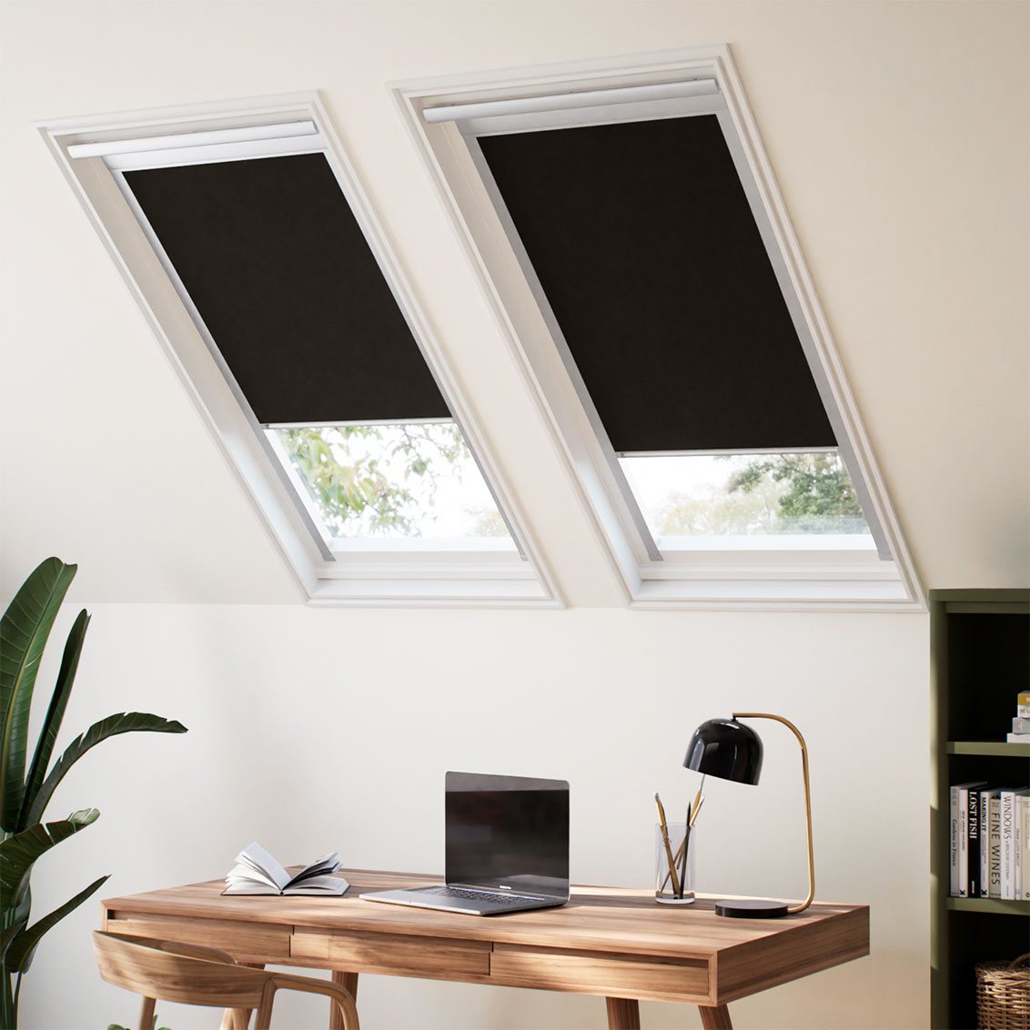 Electric Elements Jet Black Blackout Blind for VELUX® Windows
