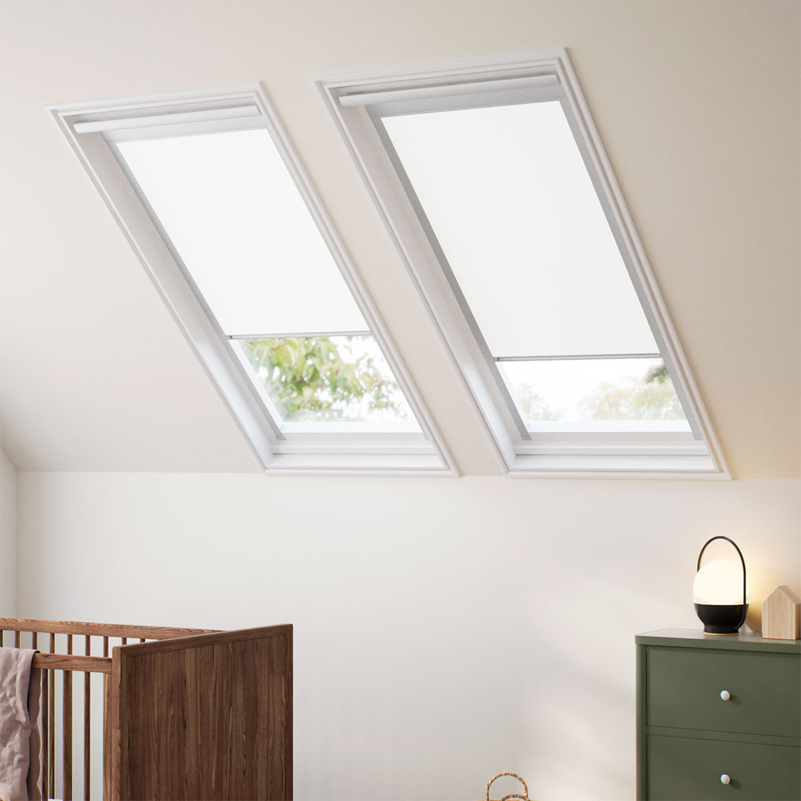 Electric Elements Pure White Blackout Blind for VELUX® Windows