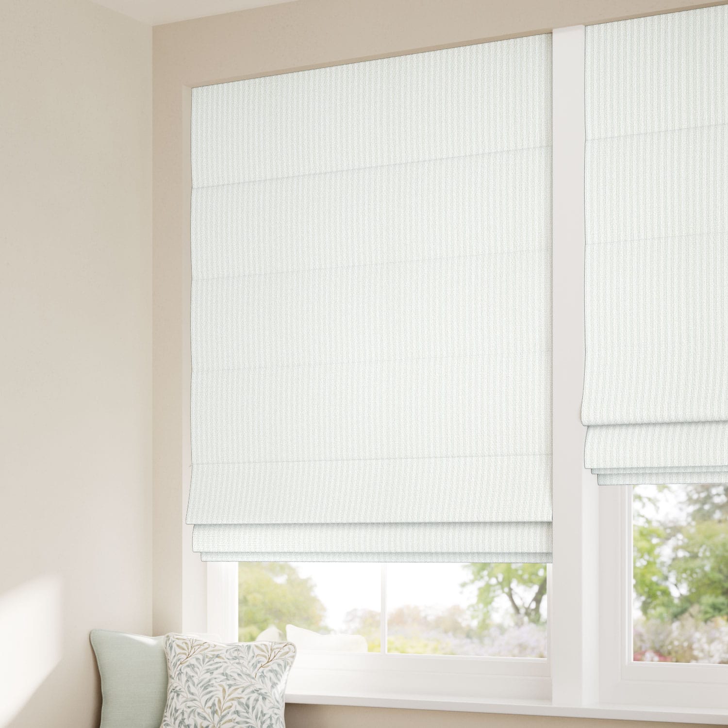 Ella Stripe Moonstone Roman Blind