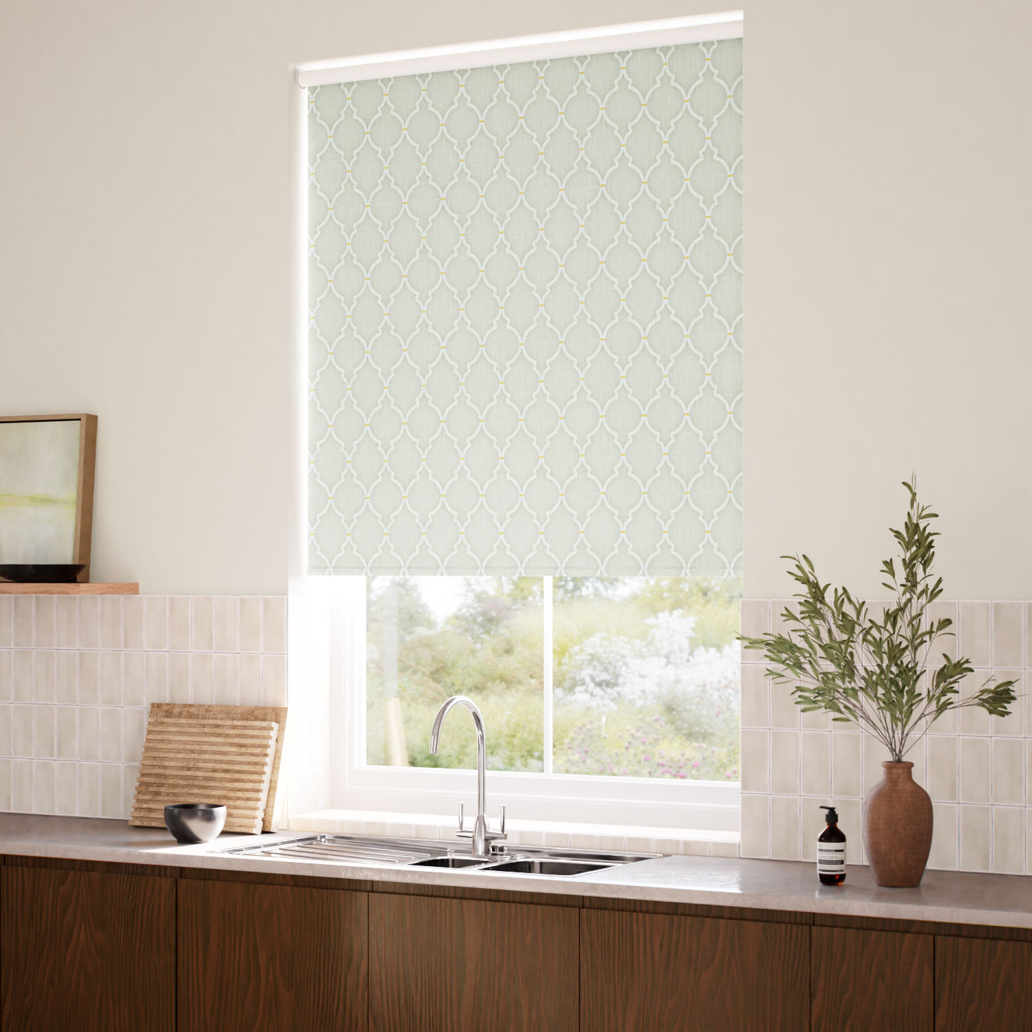 Empire Trellis Rain Mist Roller Blind
