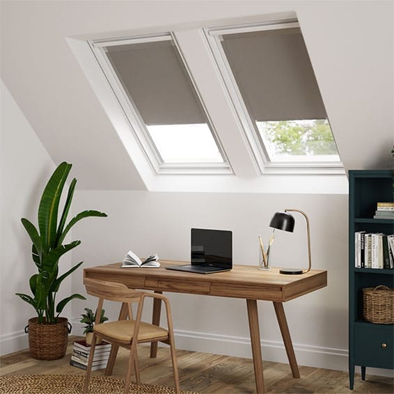 Expressions Fossil Grey Blind for VELUX® Windows | Blinds 2go™