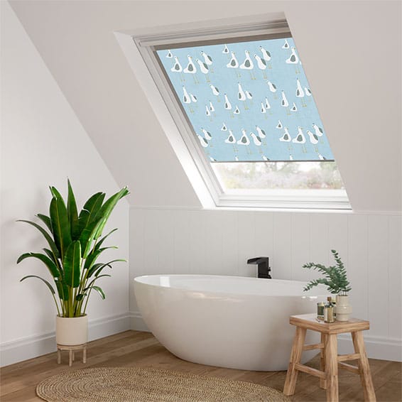 Expressions Gulls Blue Haze Blind for FAKRO® Windows | Blinds 2go™