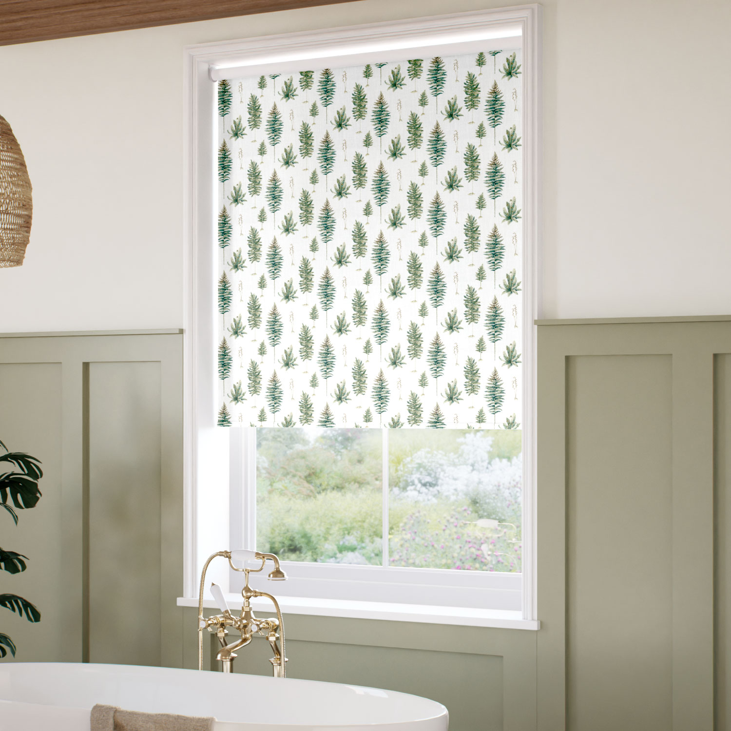 Twist2Go Fernery Fern Roller Blind
