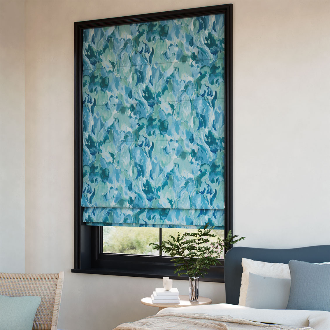 Foresta Azure Pacific Roman Blind