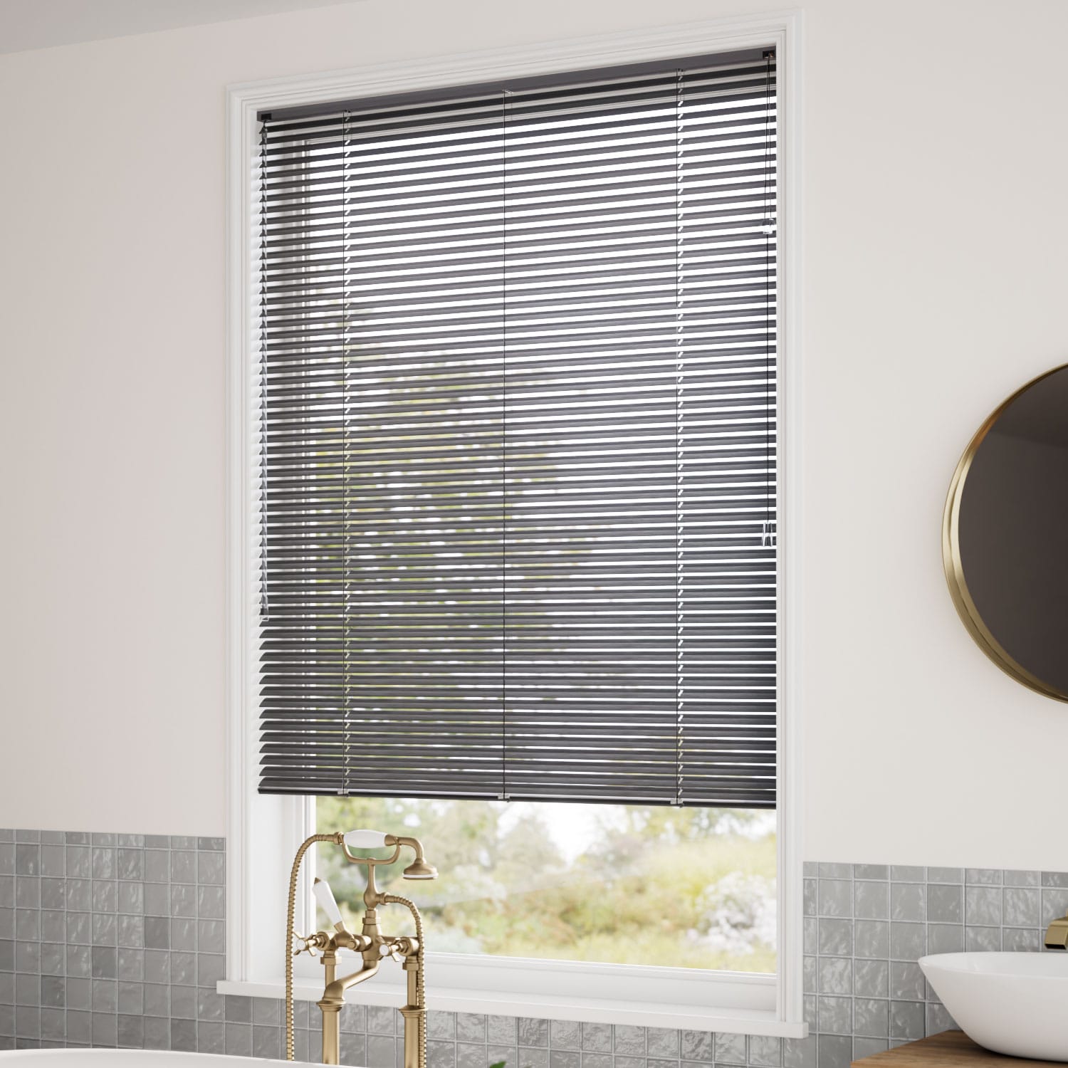 Form Brushed Onyx Venetian Blind - 25mm Slat
