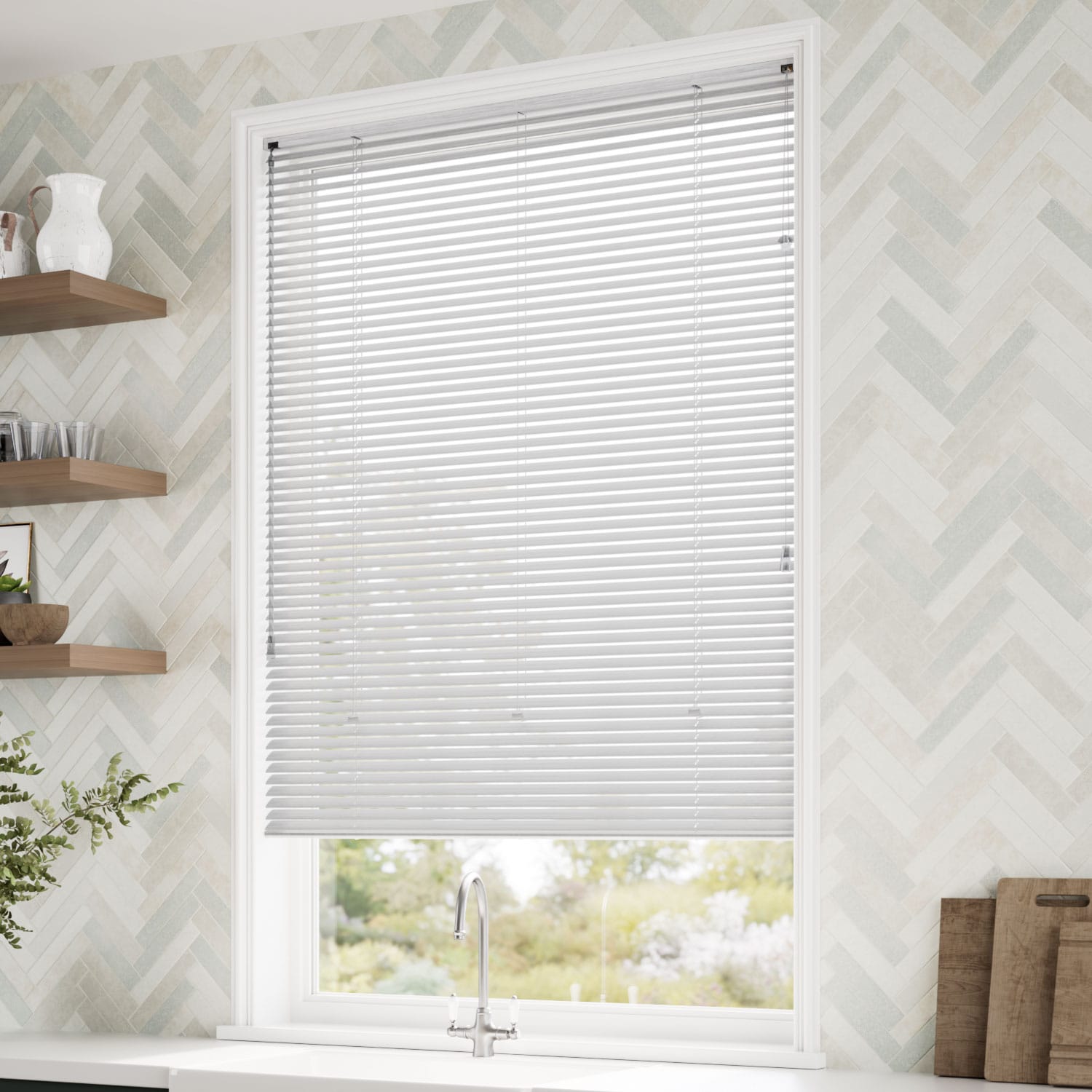 Form Brushed Silver Venetian Blind - 25mm Slat