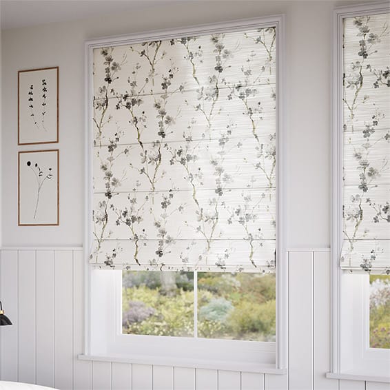 Fuji Blossom Faux Silk Cloud Roman Blind