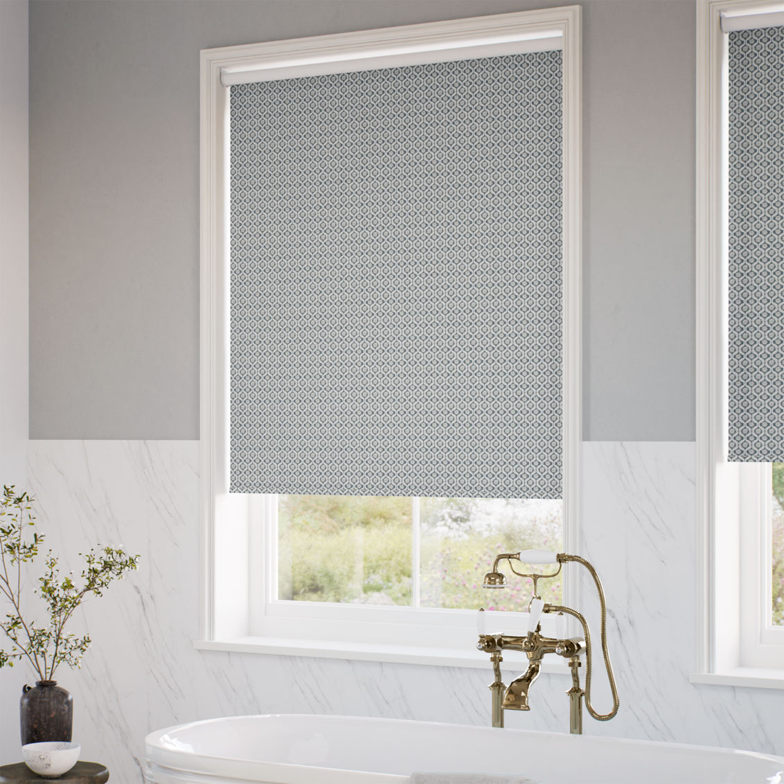 Giverny Slate Roller Blind