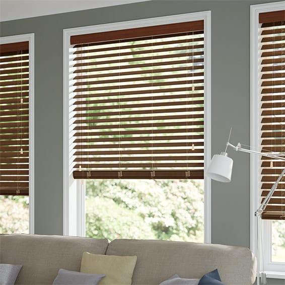 Rich Walnut Wooden Blind - 50mm Slat