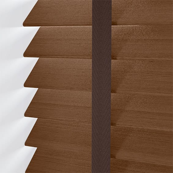 Rich Walnut & Antique Walnut Wooden Blind - 50mm Slat