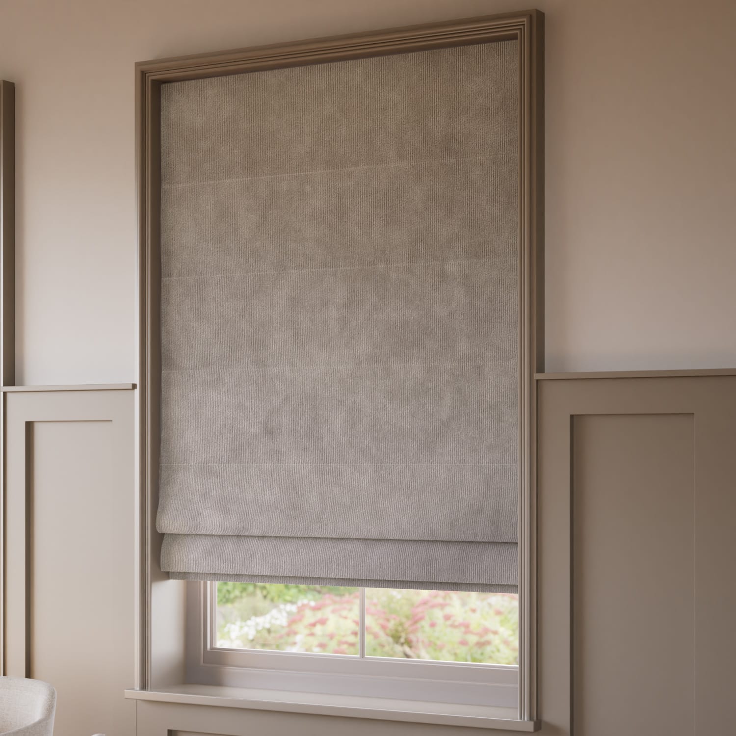 Hackney Velvet Clay Roman Blind