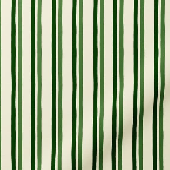 Hand Painted Stripes Hawthorn & Dark Green Roman Blind